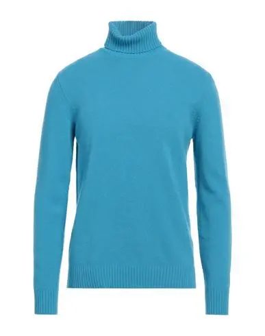 ROBERTO COLLINA Turtleneck In Wool And Cashmere - Azure