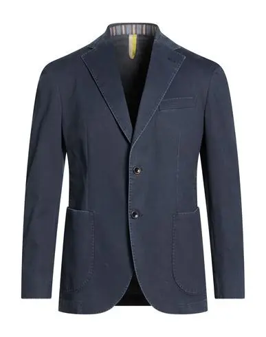 HARMONT & BLAINE Single-breasted Solid Color Blazer - Navy