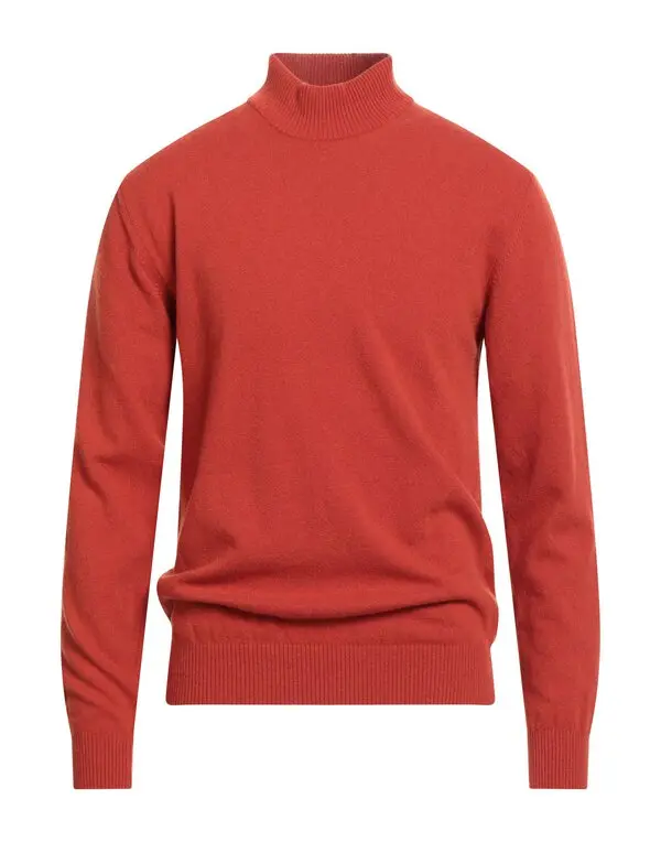 DANIELE FIESOLI Turtleneck Wool Cashmere Sweater - Red