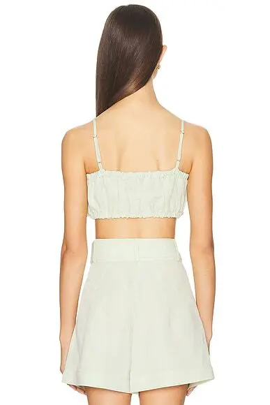 Matthew Bruch Structured Bandeau Crop Top