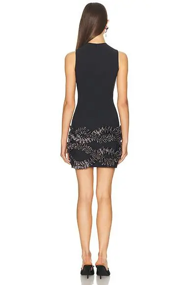 Coperni Pleated Ribbon Jersey Dress