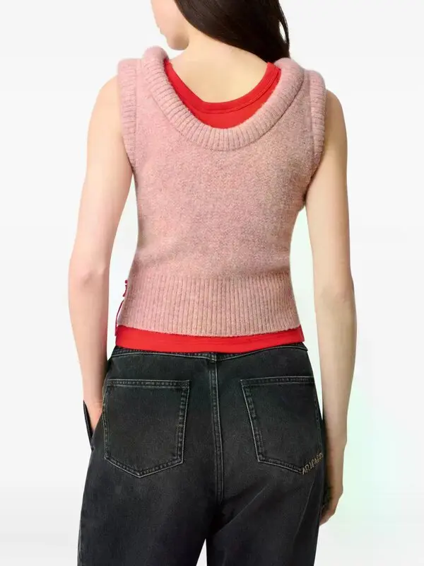 Axel Arigato Anna Cropped Sleeveless Vest - Pink