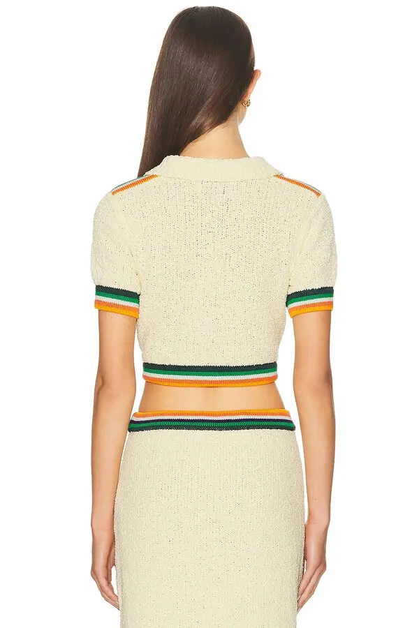 Christopher John Rogers Cropped Polo Top