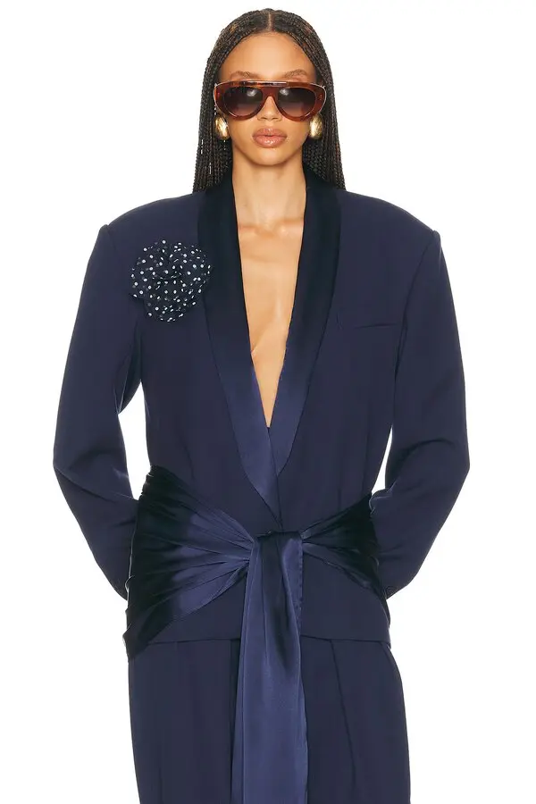 HELSA The Tux Blazer In Wool - Navy