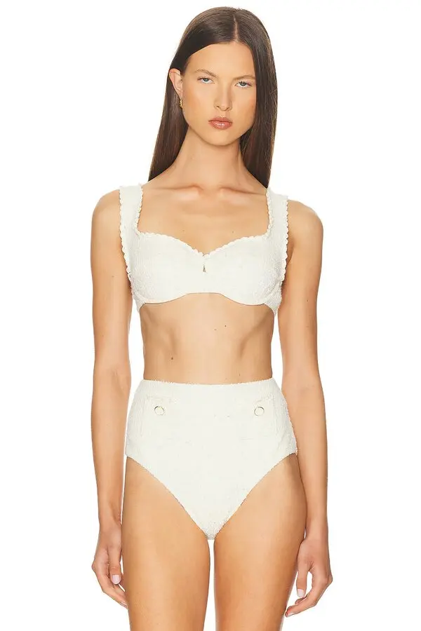 Simkhai Klara Balconette Bikini Top - Ivory
