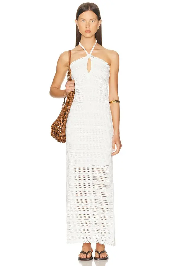 Simkhai Koah Midi Dress - Ivory