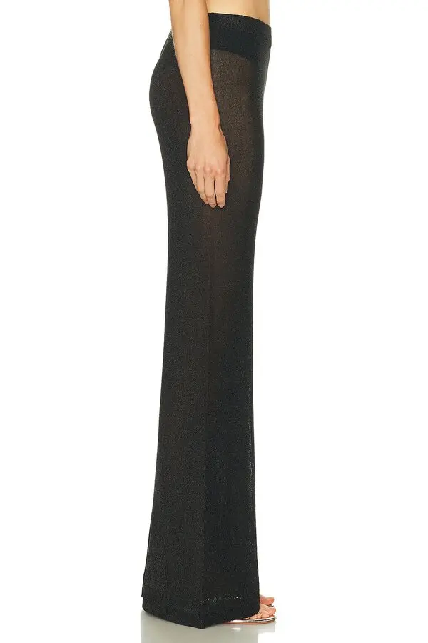 SEROYA Sheldon Metallic Knit Pant - Black