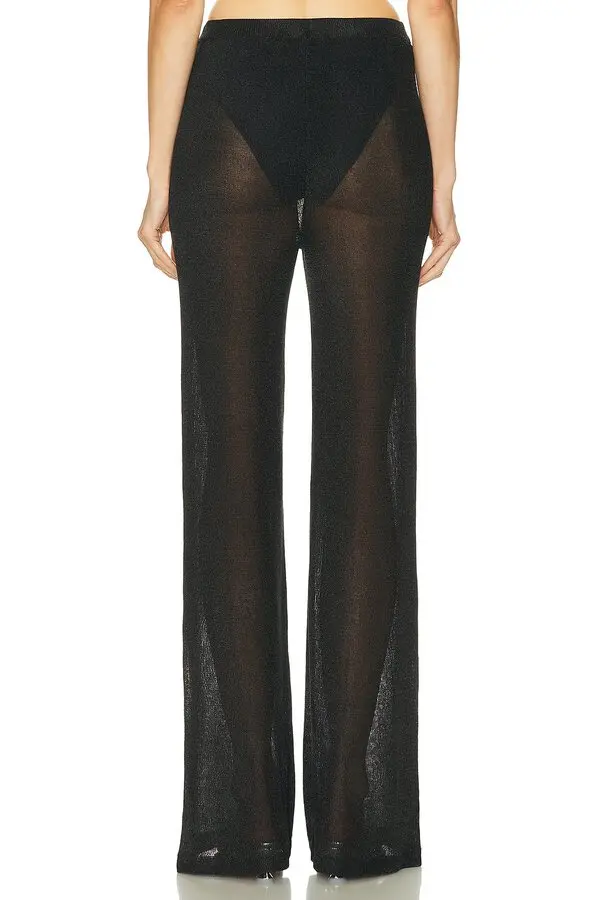 SEROYA Sheldon Metallic Knit Pant - Black