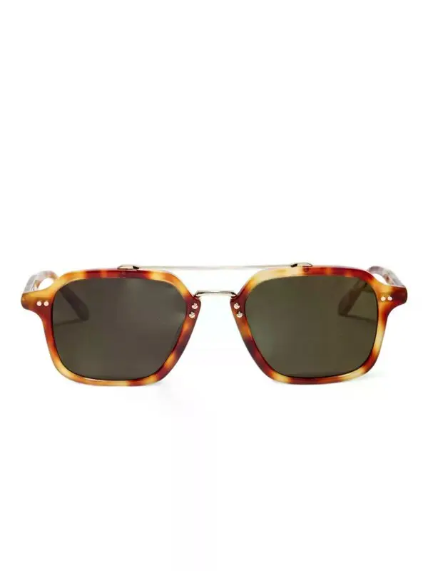 KREWE DU OPTIC Colton Tortoiseshell Square-frame Sunglasses