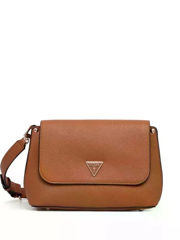 Guess Meridian Logo-plaque Leather Crossbody Bag
