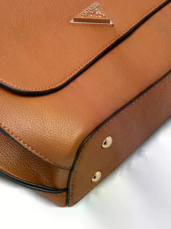 Guess Meridian Logo-plaque Leather Crossbody Bag