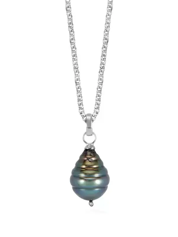 DOWER AND HALL Tahitian Pearl Pendant Necklace - Silver