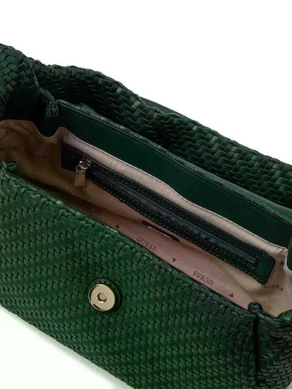 Guess Woven Leather Shoulder Bag
