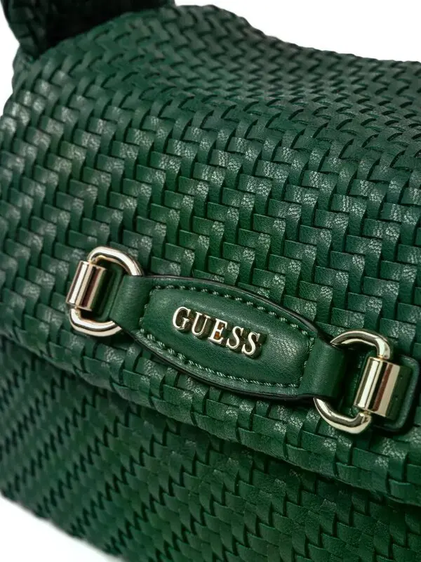 Guess Woven Leather Shoulder Bag