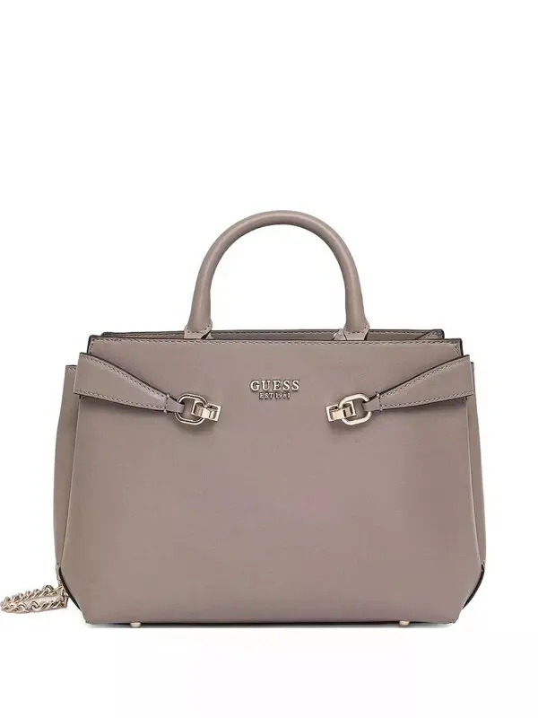 Guess Structured Top Handle Handbag - Neutrals