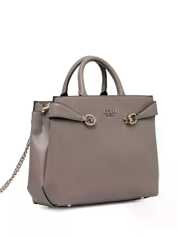 Guess Structured Top Handle Handbag - Neutrals