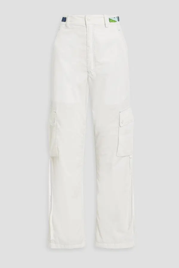 Emilio Pucci Taffeta Cargo Pants - White