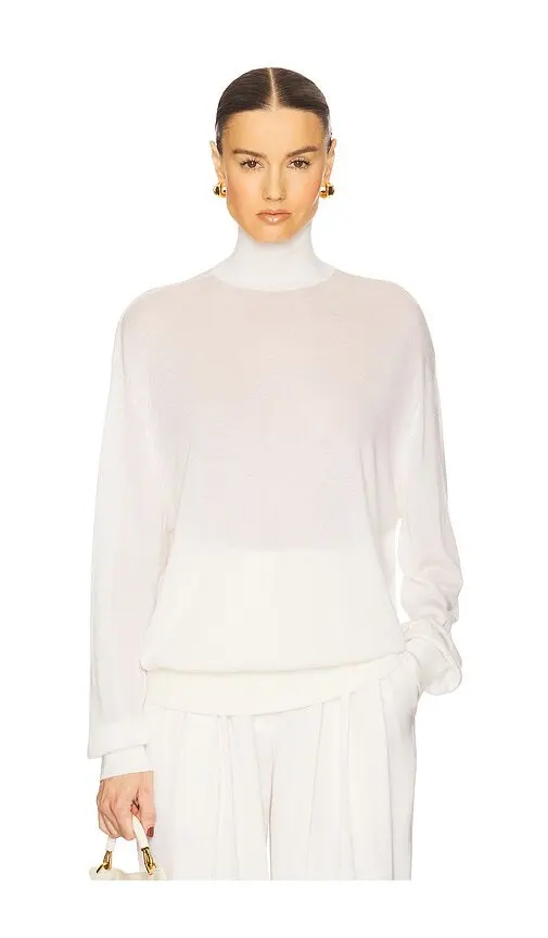 HELSA Madeira Turtleneck Sweater - Cream
