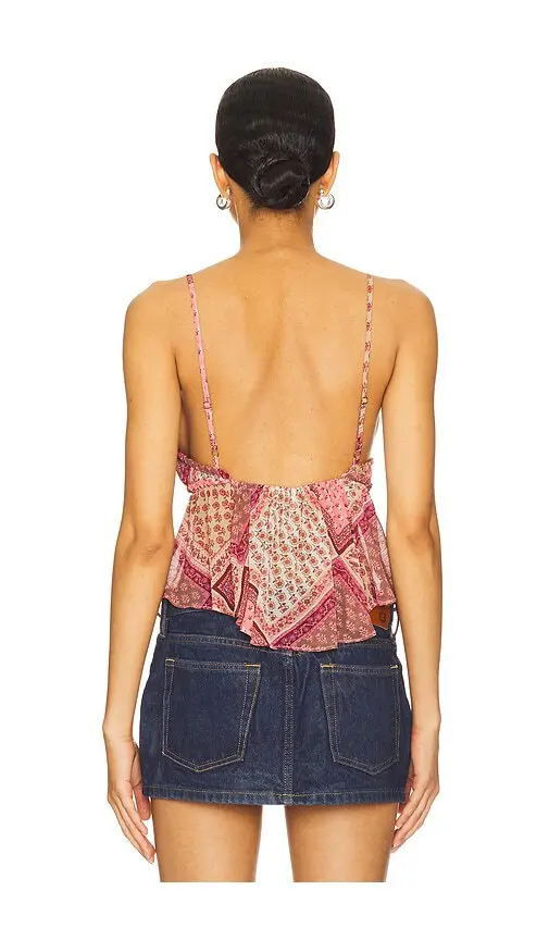 Free People Alix Printed Chiffon Tank Top