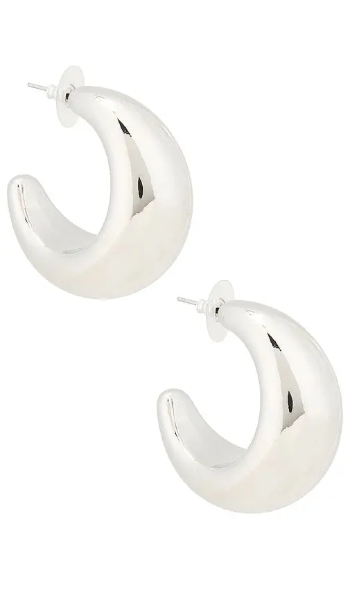 LOVERS AND FRIENDS Pruett Hoop Earrings - Silver