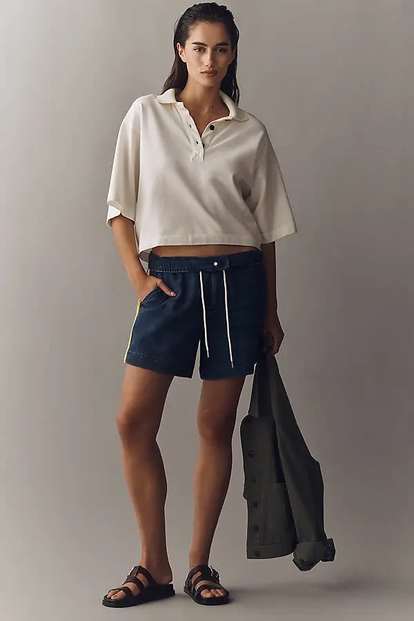 PILCRO Cotton Blend Pull-on Shorts