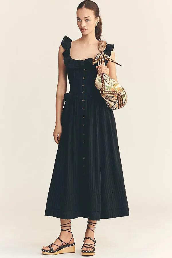button front black midi dress Alexia Admor Women's Jules Dress