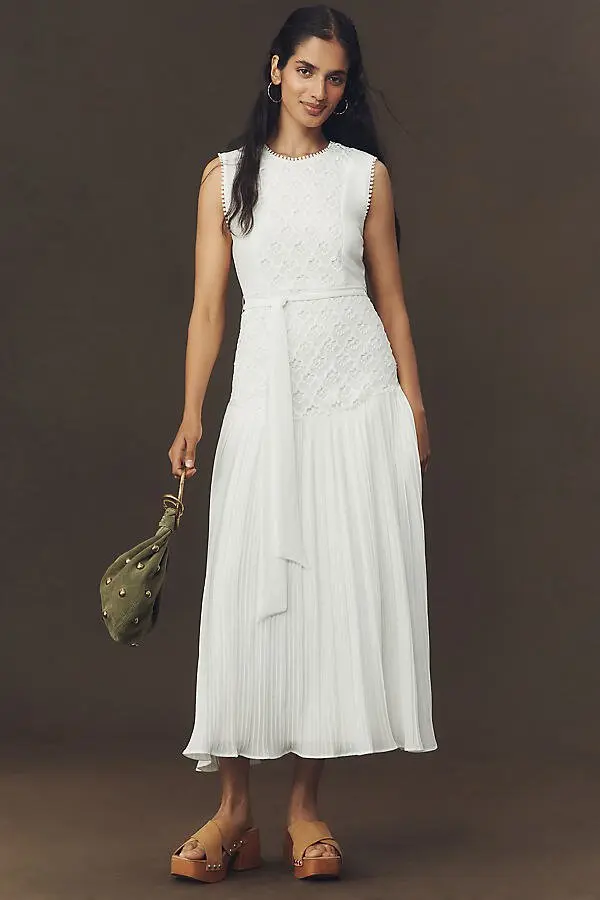 open lace back dress COS Pleated Knitted Maxi Dress Navy – The Dress Nook