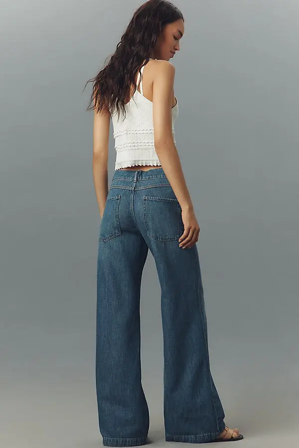 PILCRO The Ellis High-rise Pull-on Flare Jeans - Felimare Dark Wash