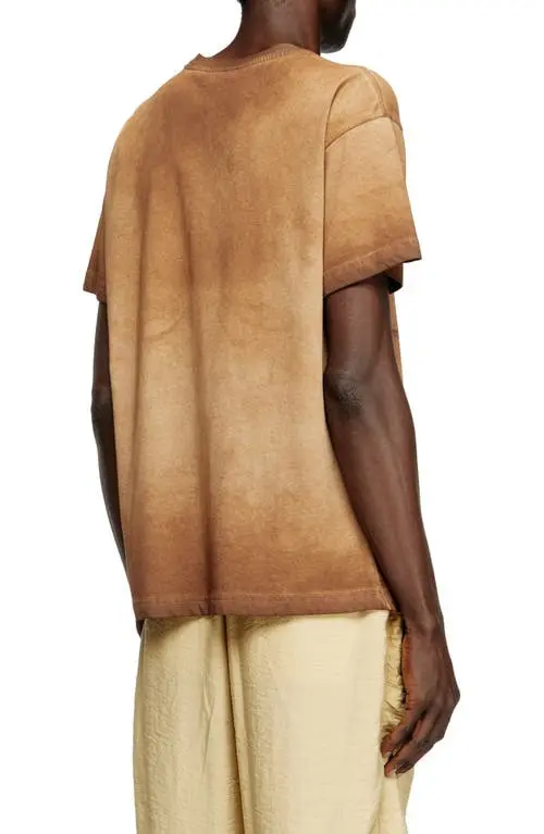 DIESEL® T-norm-t9 Devoré Logo T-shirt - Brown