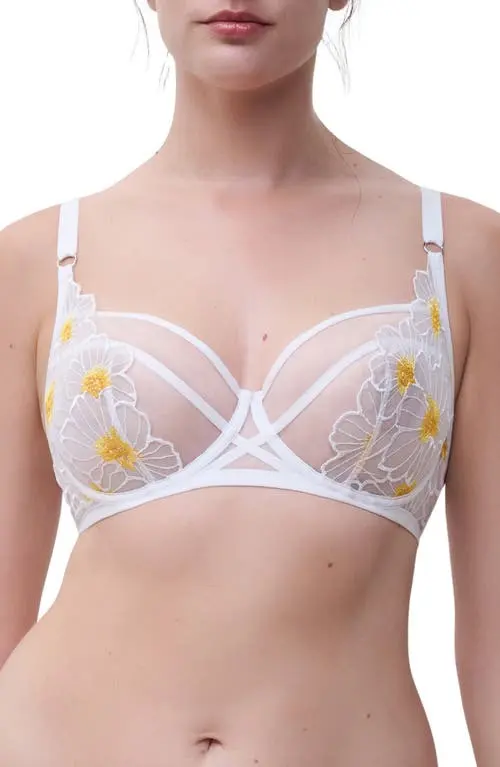 Chantelle Unlined Underwire Bra - White/daisy