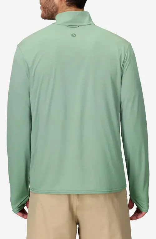 MARMOT Airexchange Solarshield Upf Quarter Zip - Agate Green