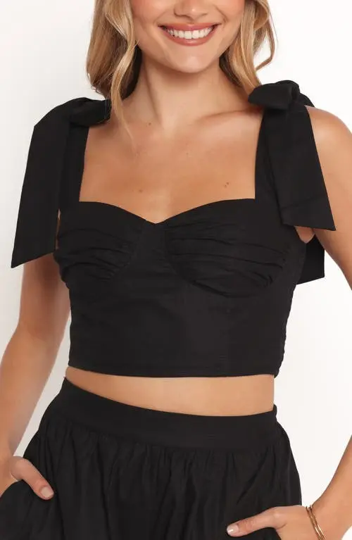 PETAL & PUP Cotton & Linen Crop Top And Shorts Set