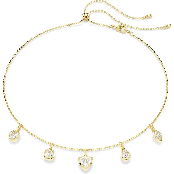 SWAROVSKI Imber Crystal Charm Necklace - White/ Gold