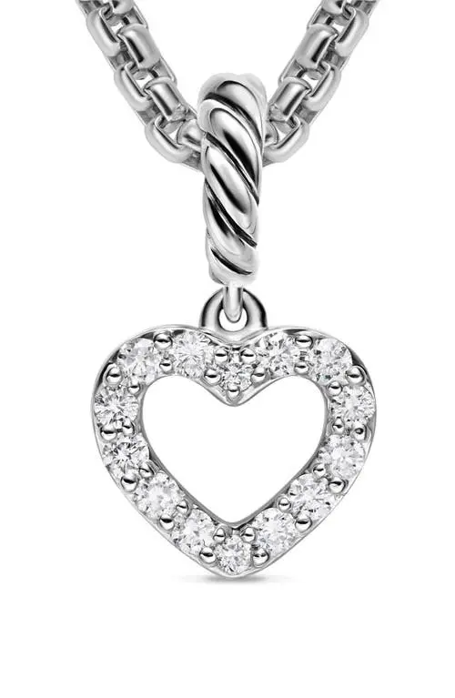 David Yurman Micro Pavé Open Heart Enhancer - Diamond