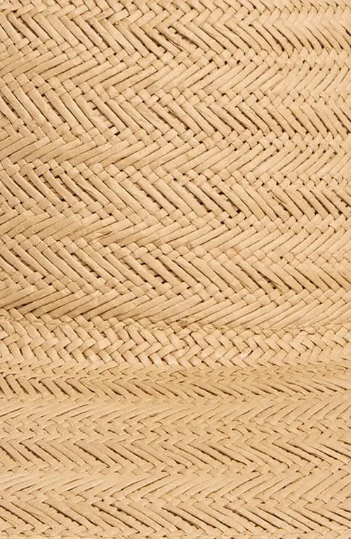 Vince Herringbone Weave Panama Hat - Camel