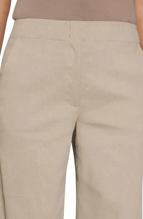 Theory Clean Terena Crop Wide Leg Linen Blend Pants