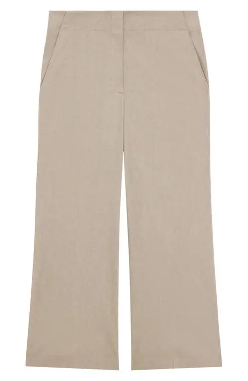 Theory Clean Terena Crop Wide Leg Linen Blend Pants