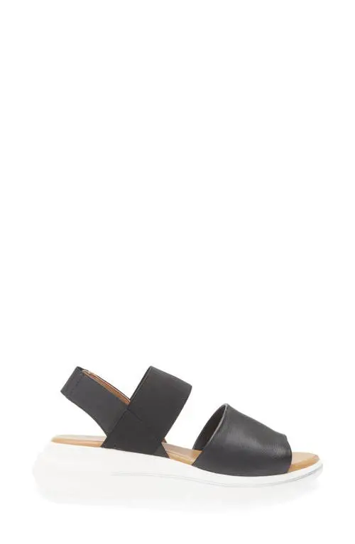 The Flexx Tuana Platform Wedge Slingback Sandal - Black Softy