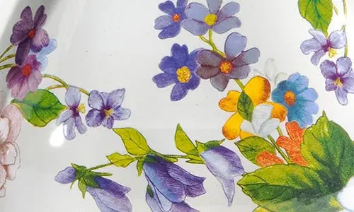 MACKENZIE-CHILDS White Flower Market Pitcher - White Multi