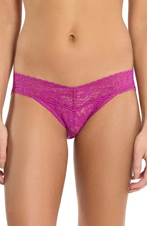 Hanky Panky Flora Lace V-cut Bikini Briefs - Picking Plums