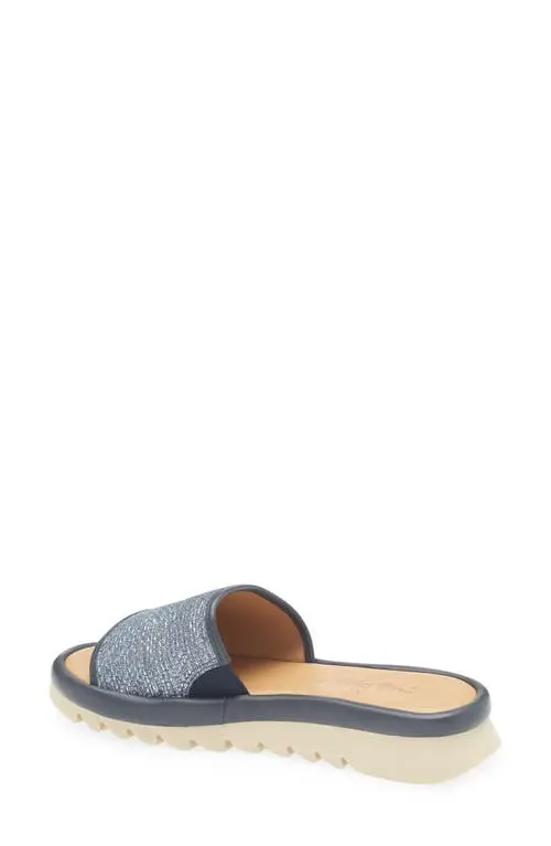 The Flexx Wilma Slide Sandal - Navy/ Navy Holly/ Nappa