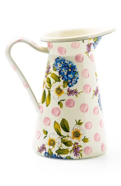 MACKENZIE-CHILDS Wildflowers Medium Practical Pitcher - Ivory Multi