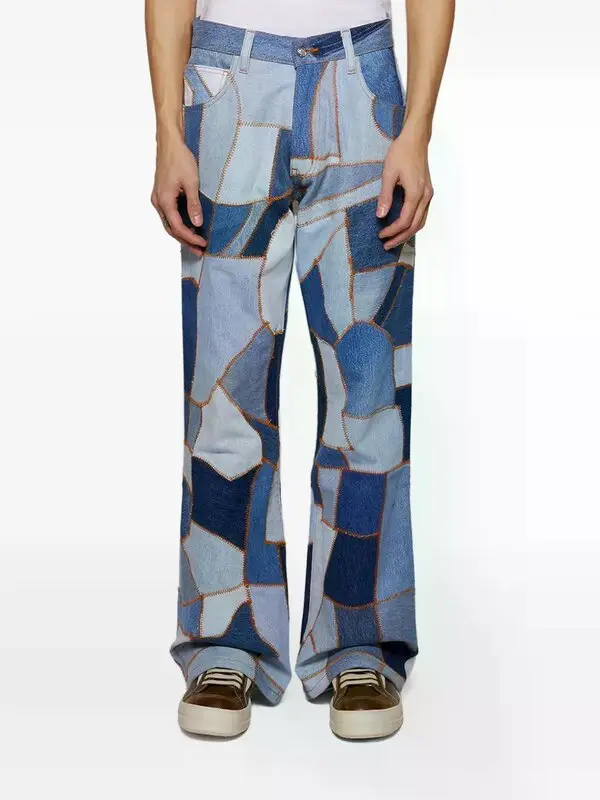 EARTHLING VIP Patchwork Straight Jeans