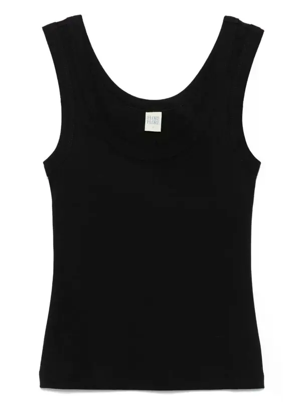 FLORE FLORE Organic-cotton Tank Top - Black