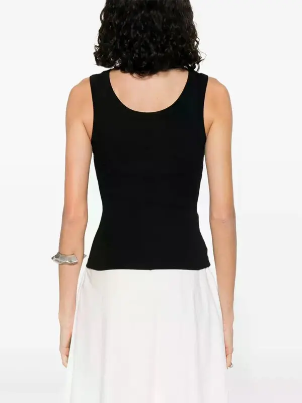 FLORE FLORE Organic-cotton Tank Top - Black
