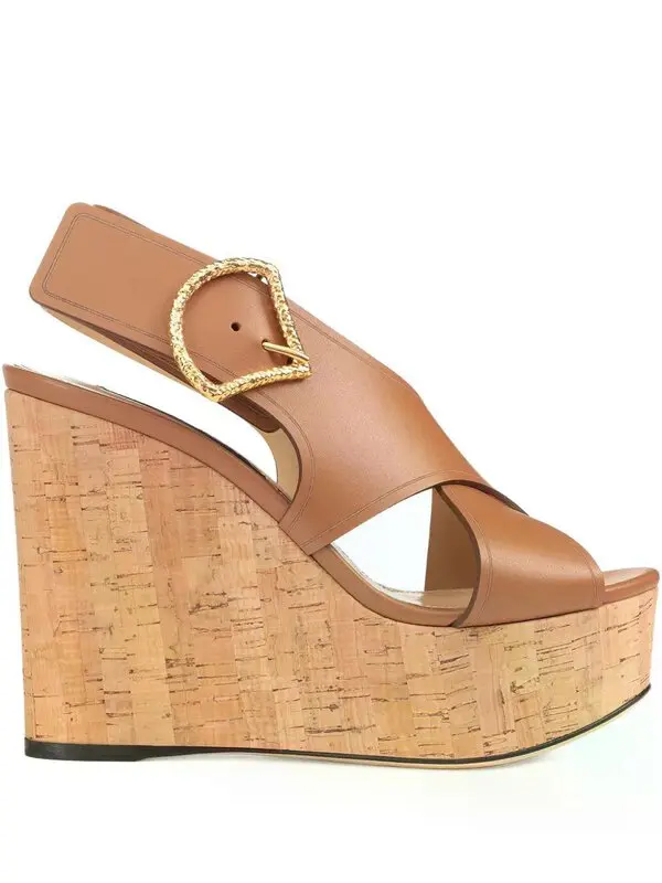 SERGIO ROSSI 75mm Leather Sandals - Brown