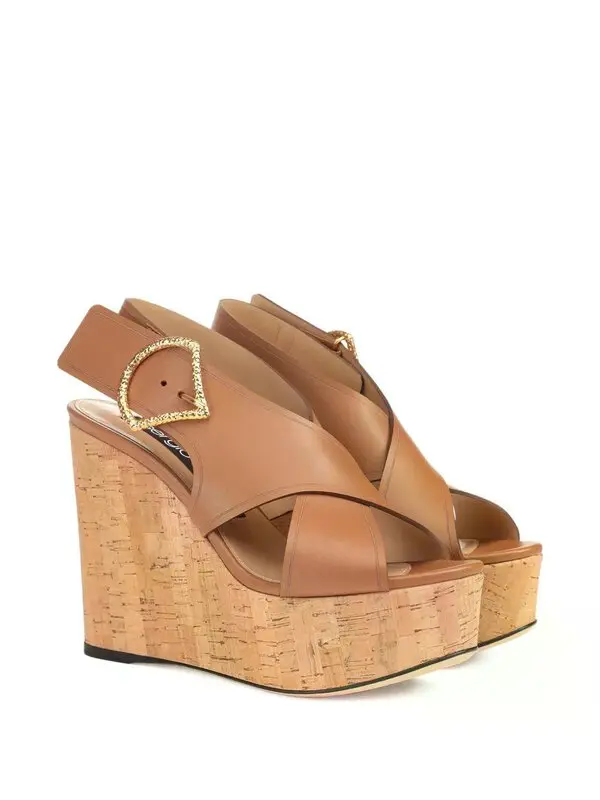 SERGIO ROSSI 75mm Leather Sandals - Brown