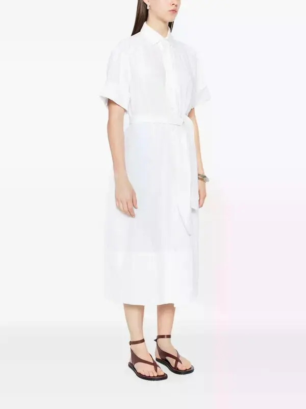 Polo Ralph Lauren Belted Linen Dress - White - 50% Off | Editorialist
