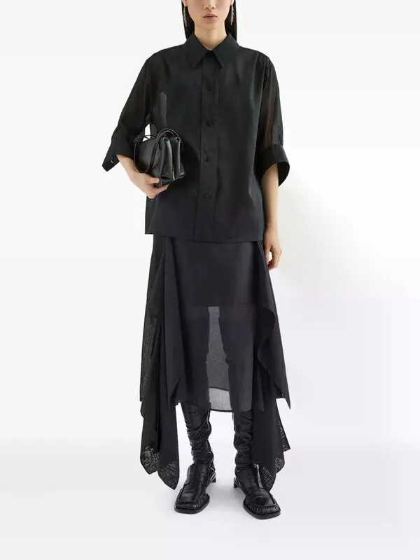 JIL SANDER Cotton Shirt - Black