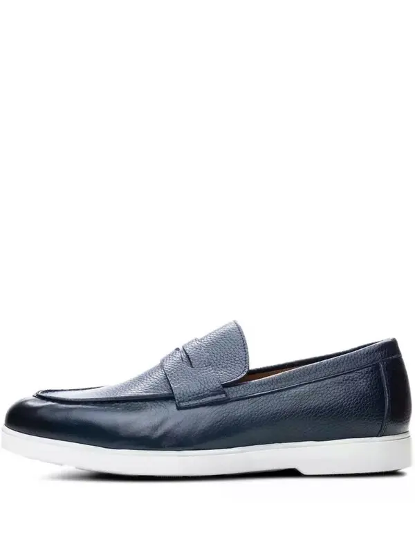 POCHE PARIS Rubber-sole Penny Loafers - Blue